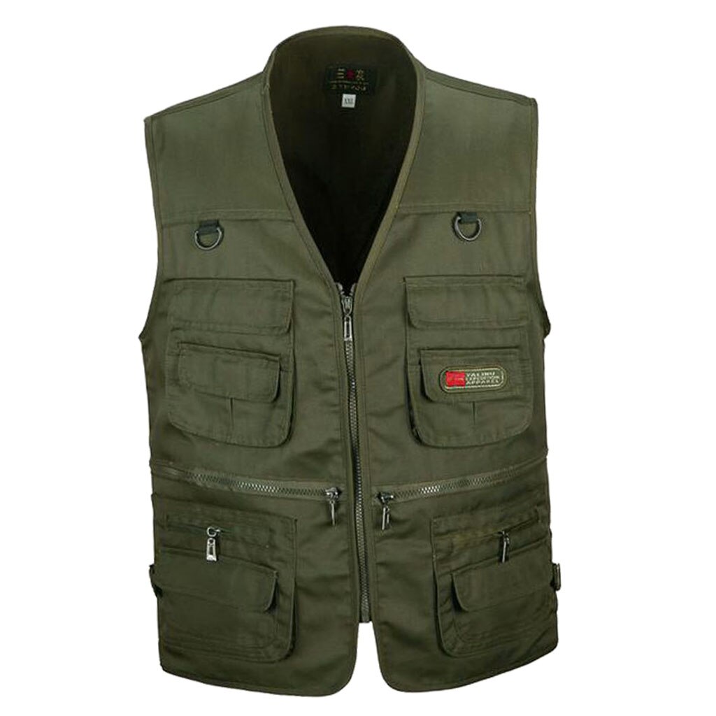 Men's Outdoor Multi-Pocket Vest Travel Fly Fishing... – Grandado