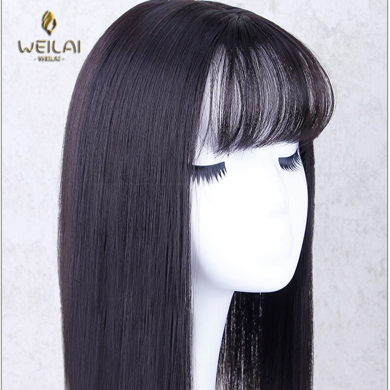 WEILAI 16inch Synthetic wig topper hair air bangs ... – Grandado
