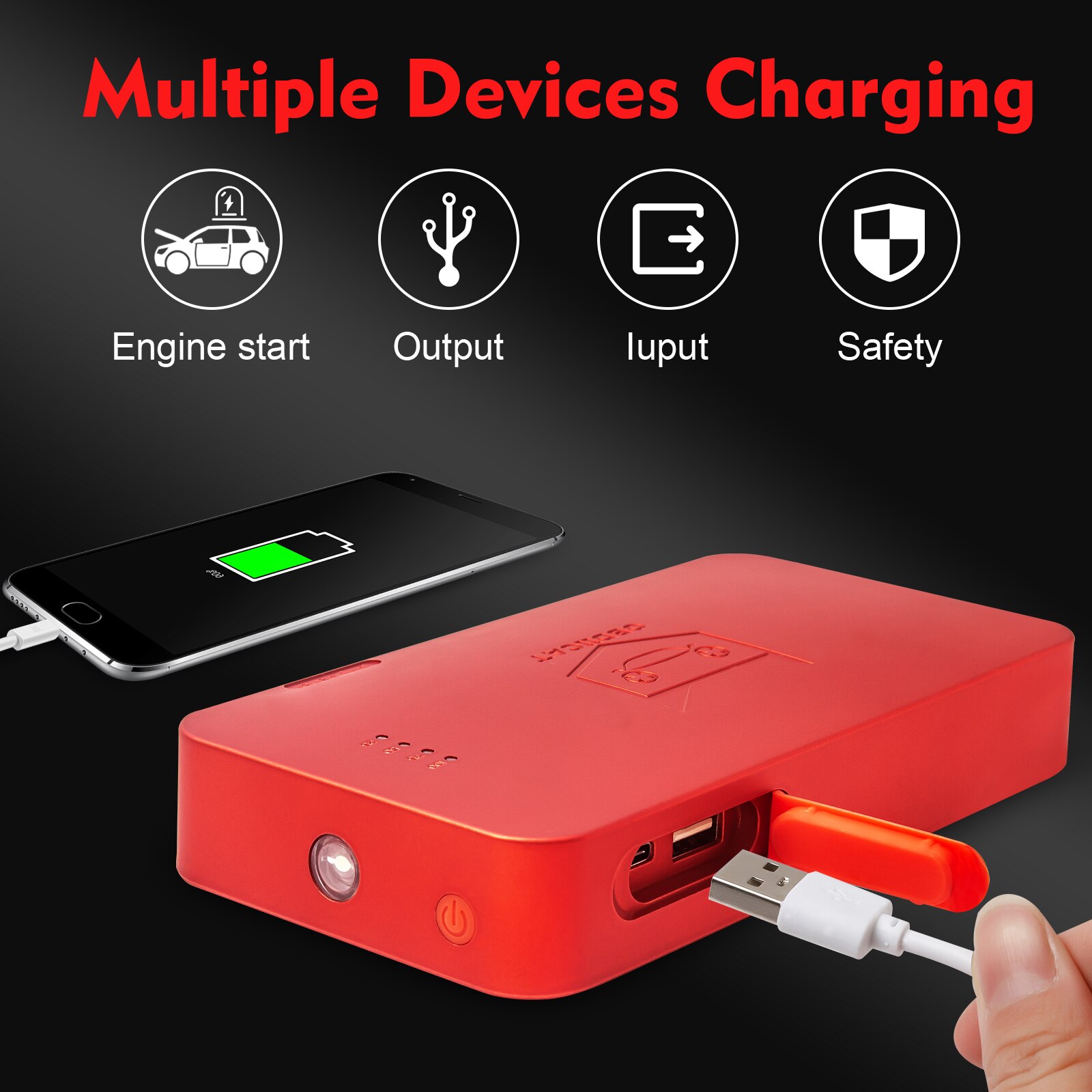 OBDIICAT-D16 Car booster Jump Starter 1000A Starti... – Grandado