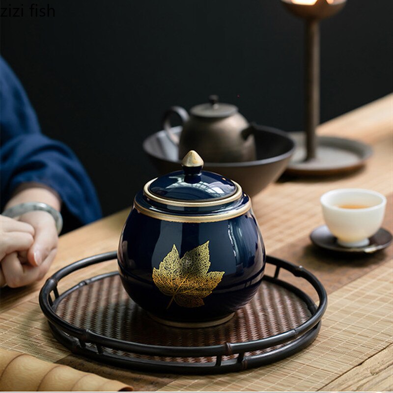 Ceramic Tea Caddy Tea Box Food Storage Sealed Jar ... – Grandado