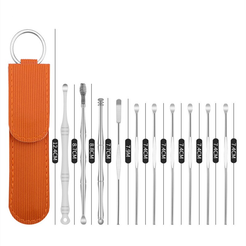 10pcs portable stainless steel double-headed ear p... – Grandado