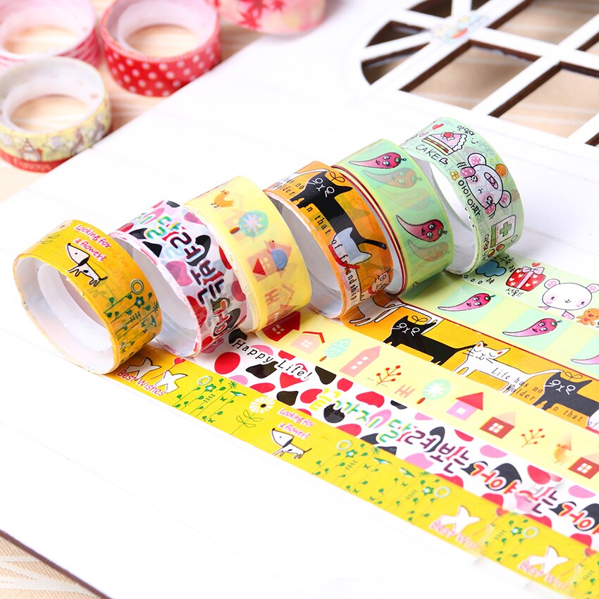 10 PCS Cute Cartoon Tape Children Small Colored Ta... – Vicedeal
