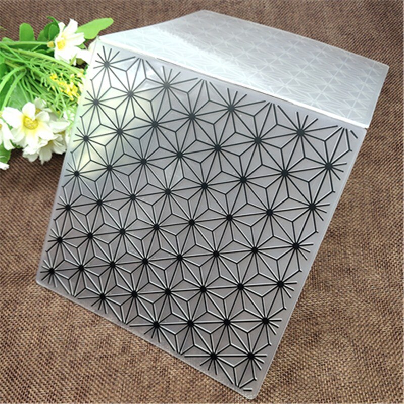 Diamond background Flower print DIY Plastic Emboss... – Vicedeal