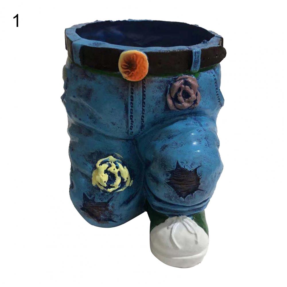 Blue Jeans Planter Handmade Resin Clothes Pants Fl... – Grandado
