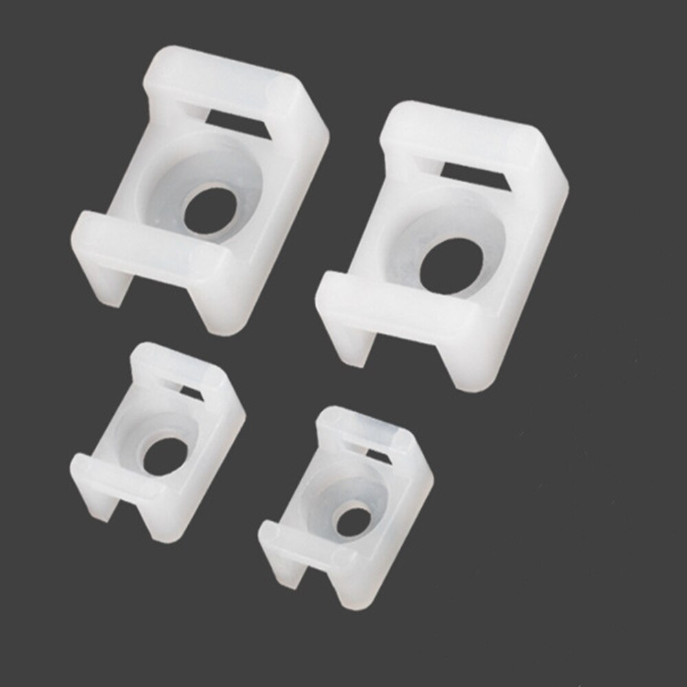 100PCS White Black Cable Tie Mounts Seat Wire Budd... – Vicedeal