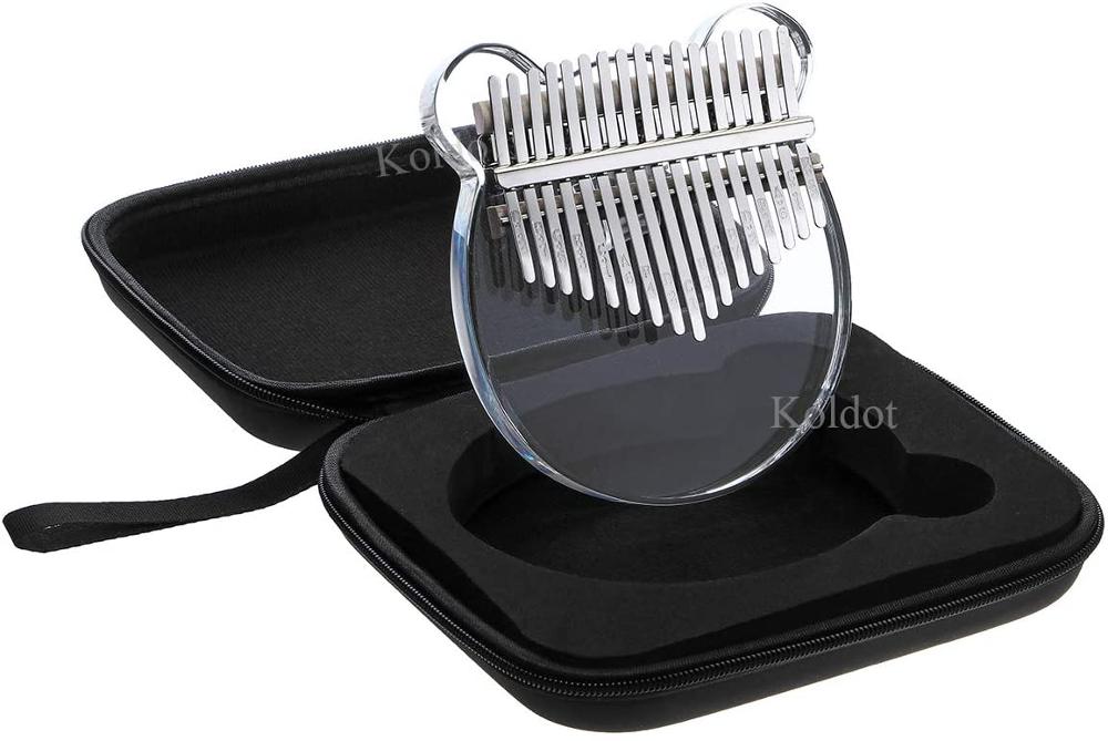 Clear Kalimba 17 Keys Engraved With Notes Bear Sha... – Grandado