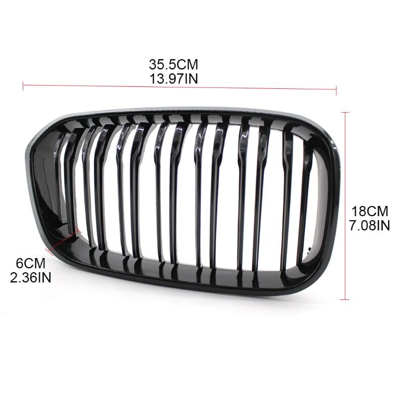 1 set helder zwarte roosters voor de nieren voor d... – Vicedeal