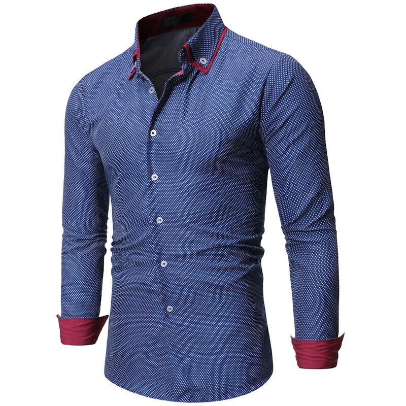 mannen Mode Toevallige Lange Mouwen Print Shirt Sl... – Vicedeal