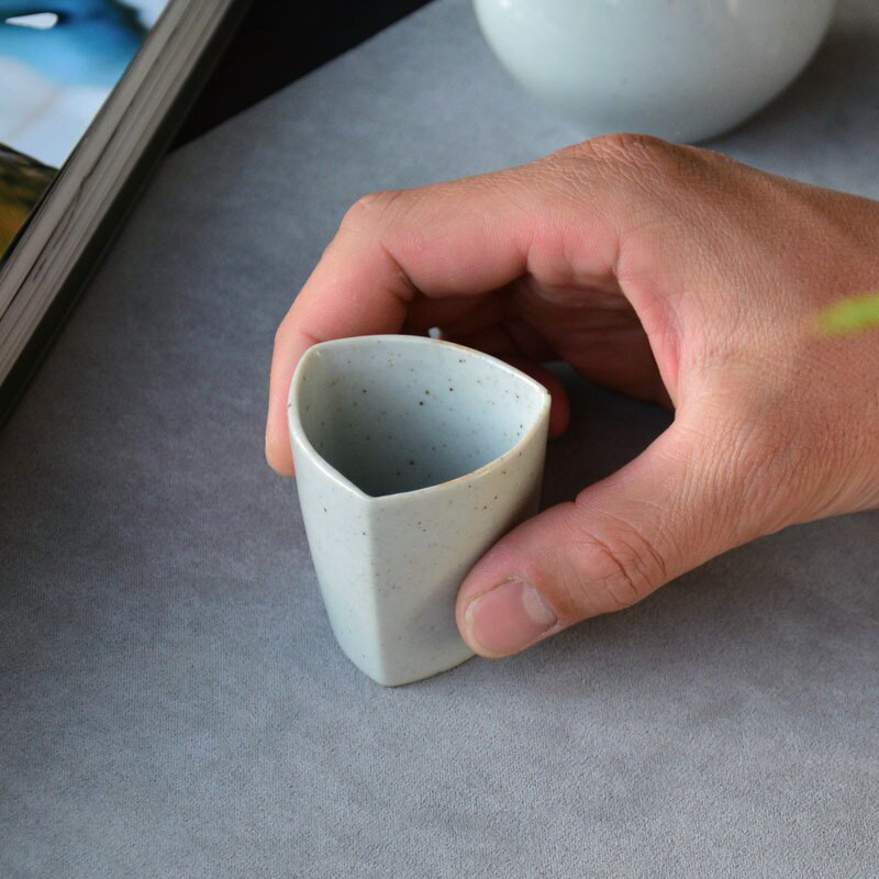 Handmade Coarse Pottery Small Tea Cup Water Sand G... – Grandado