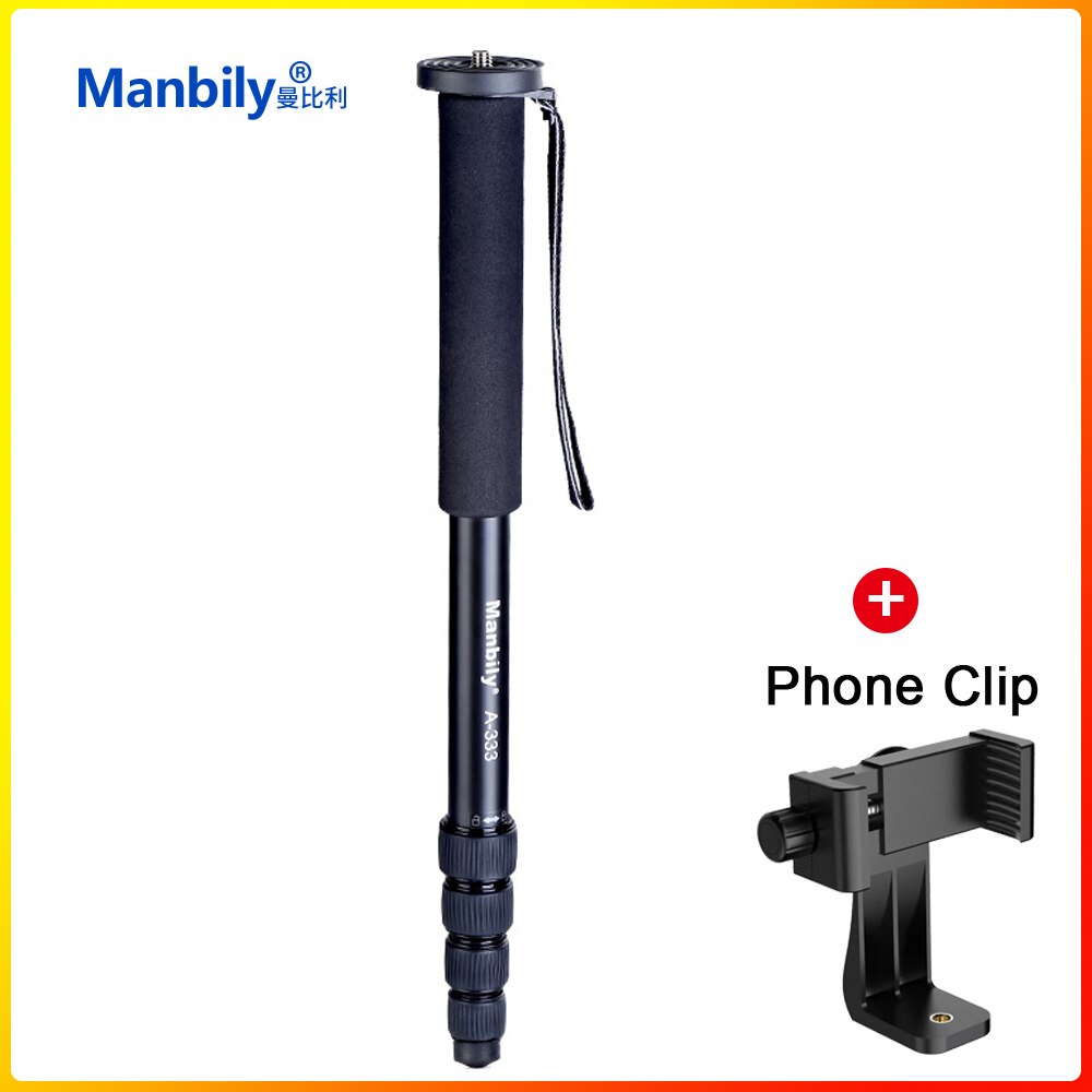 Manbily A-333 Aluminum Alloy 165cm Portable Monopo... – Grandado