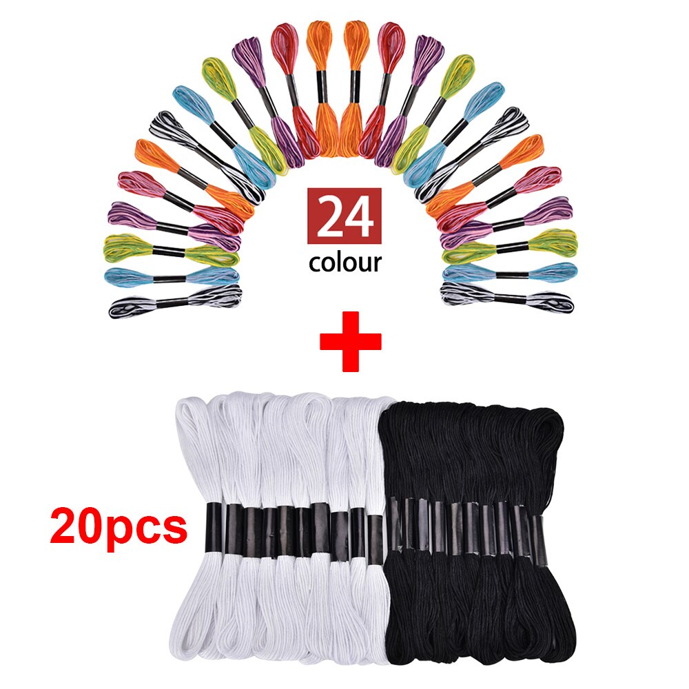 40/44/48PCS Multicolor DMC Embroidery Threads Flos... – Grandado