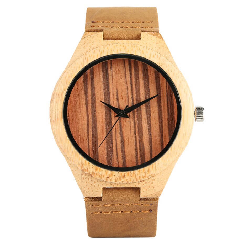Unique Stripe Dial Timepieces Bamboo Wood Watches ... – Grandado
