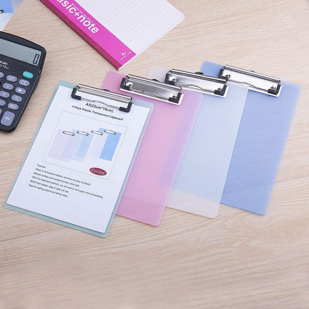 Portable A4 Writing Pad Plastic Transparent Clipbo... – Vicedeal