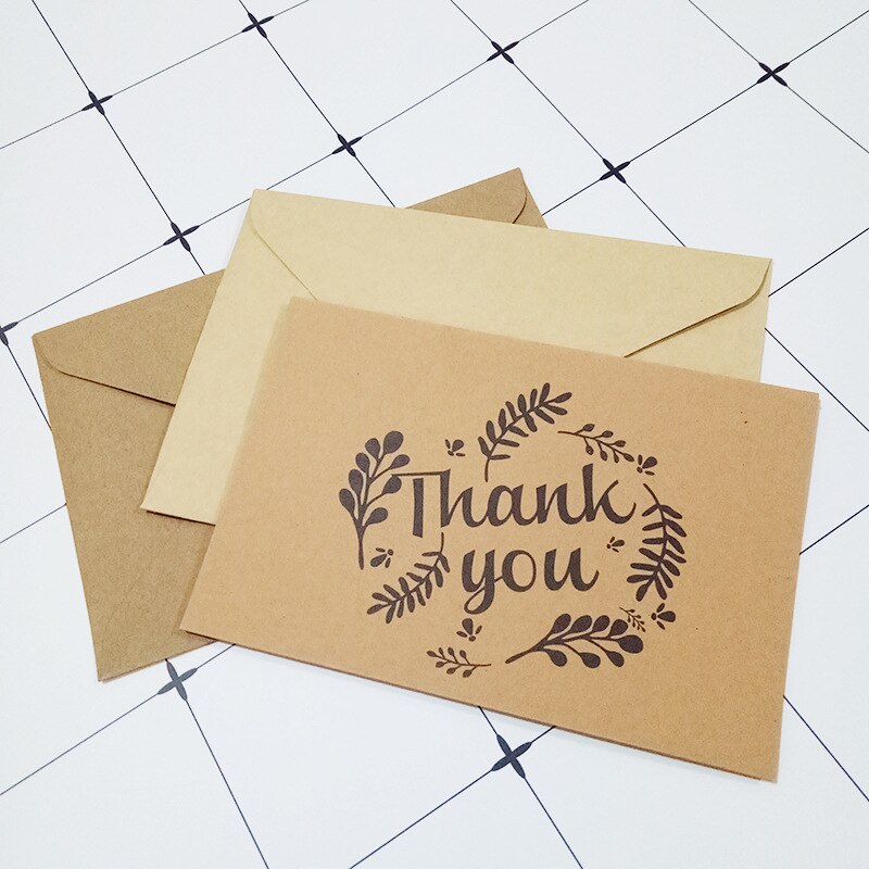 3Pcs Vintage Kraft Paper Thank You Notes Thank you... – Grandado