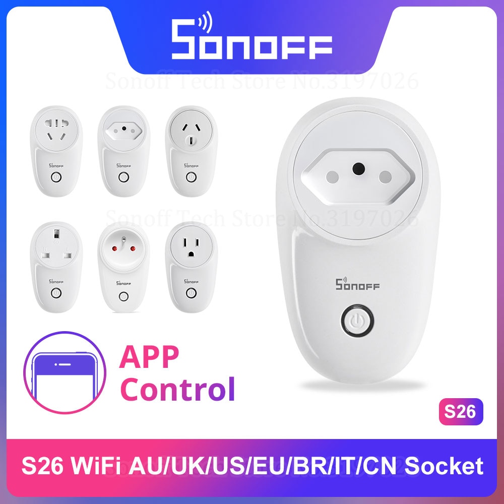 Itead Sonoff S26 Smart WiFi Buchse CN AU UK US EU ... – Vicedeal
