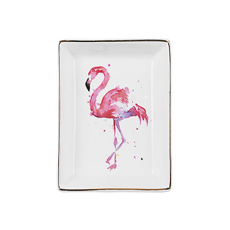 Ceramic Pink Flamingo Dish Nordic Hand Painted Cer... – Vicedeal