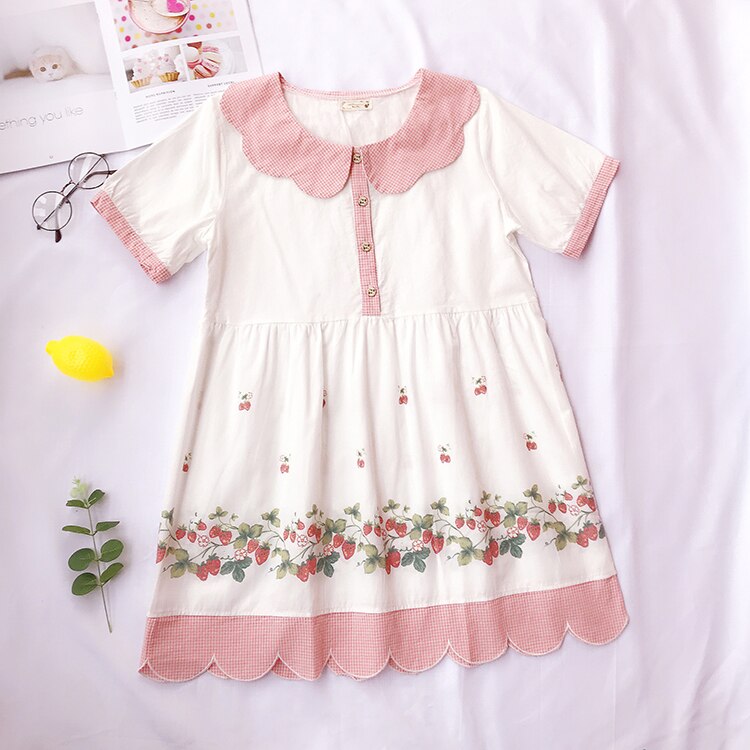 Summer Japanese soft sister girl sweet strawberry ... – Grandado