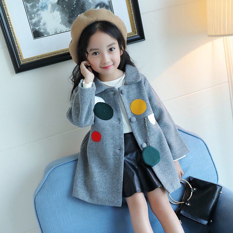 Kid's Clothes Children's Out Wear Girl's Woolen Cu... – Grandado