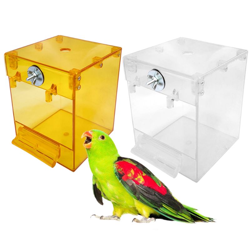 Hanging Bird Bath Cube Bird Bathtub Parrot Bath Sh... – Grandado
