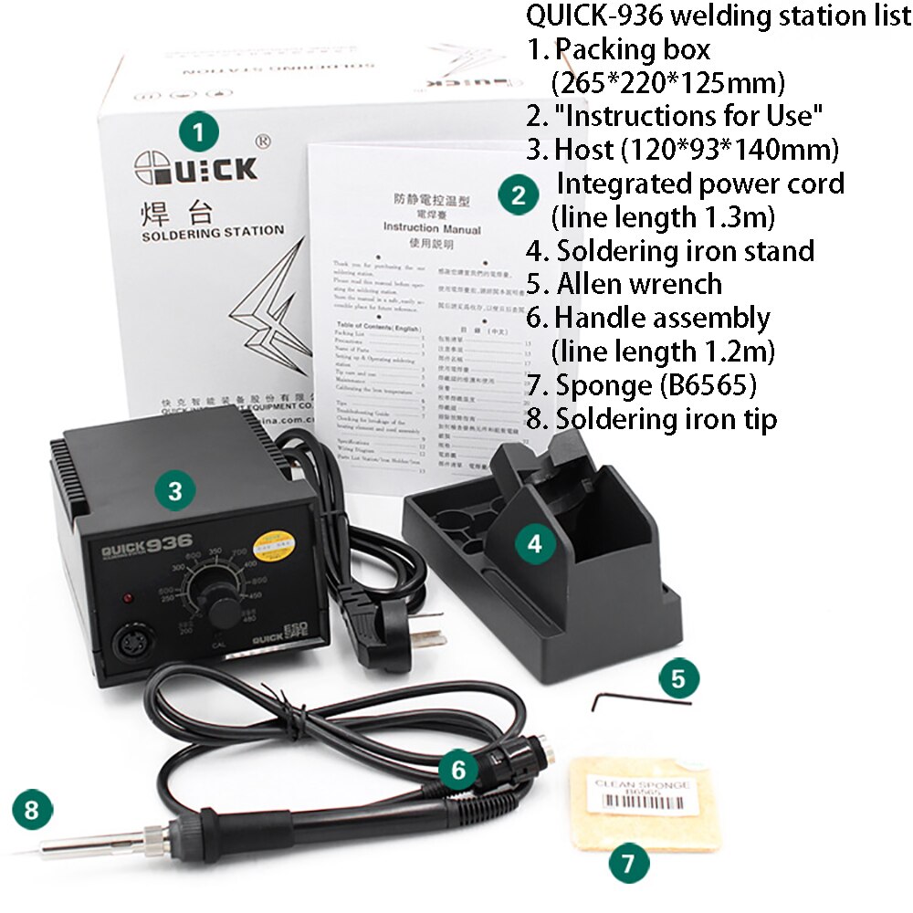 Quick 936 Esd Veilig Soldeerstation Loodvrije Sold... – Grandado