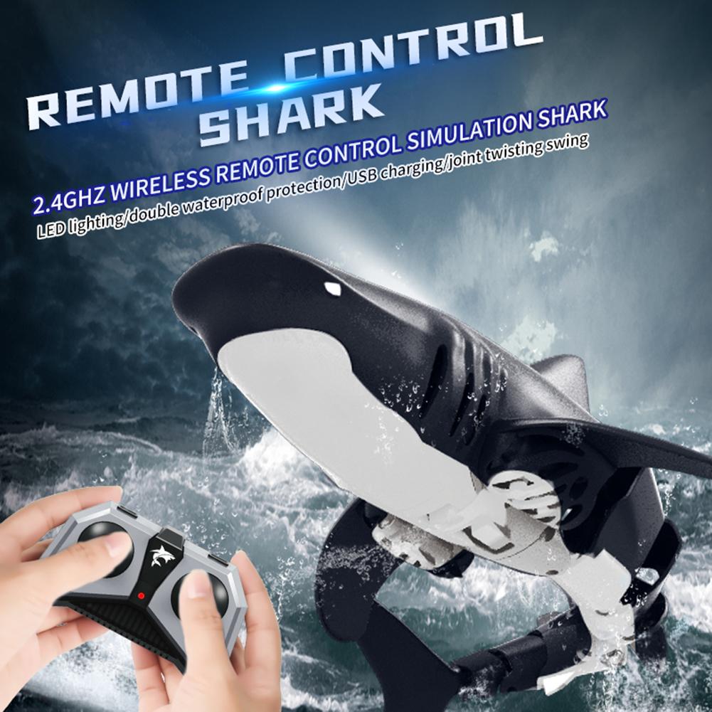 2.4G Remote Control Shark with Light Electric Bath... – Grandado