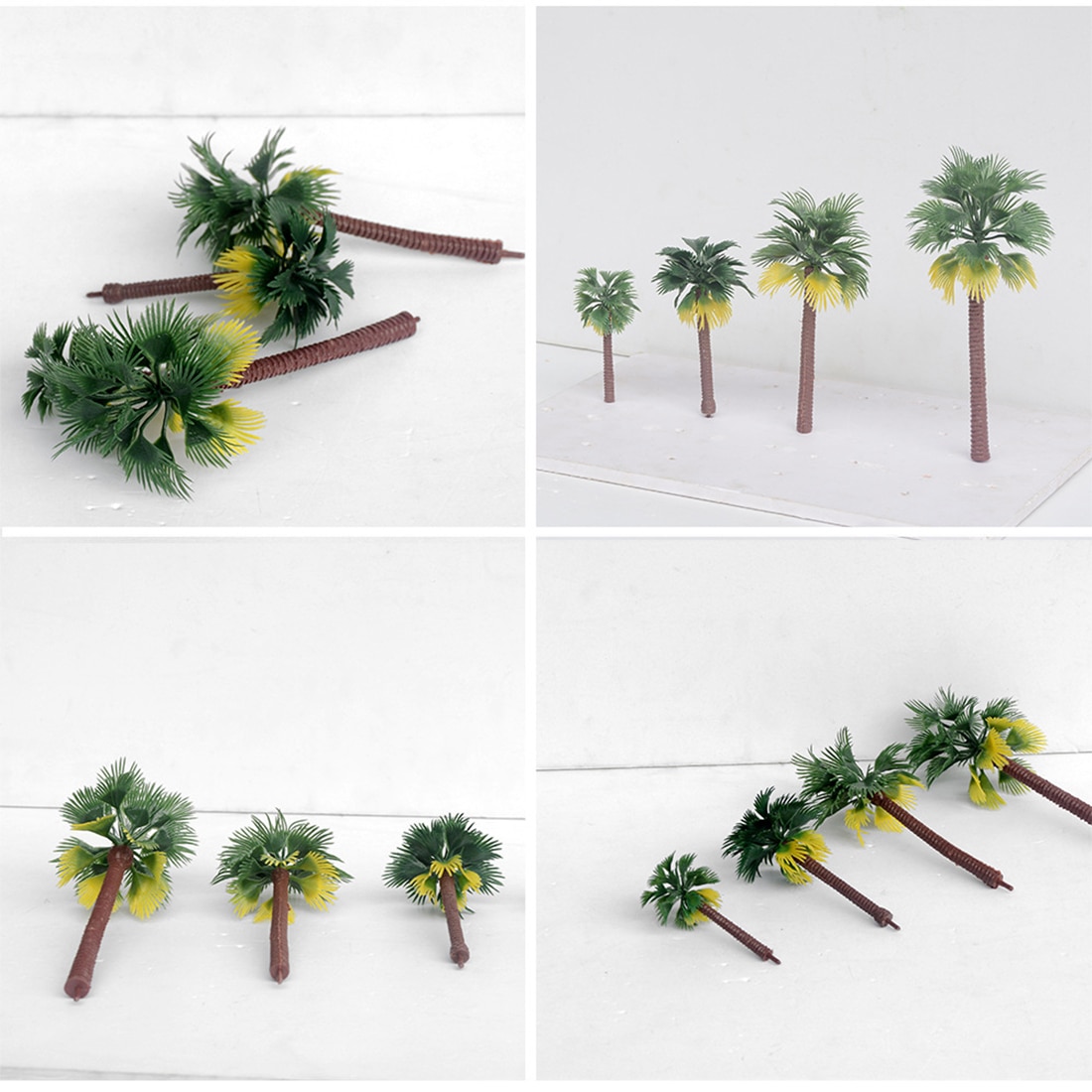 6 Pcs 12cm/15cm Plastic Coconut Palm Tree Train Ra... – Vicedeal