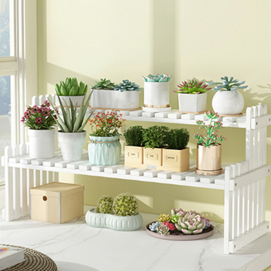 Office Desktop Storage Rack Bamboo Flower Display ... – Grandado