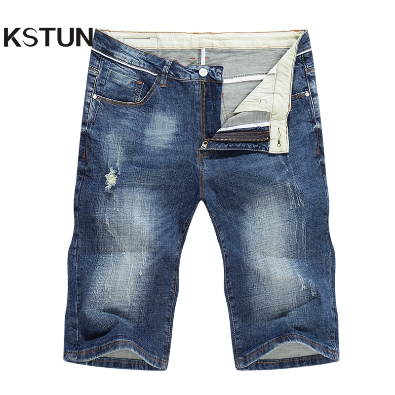 Kstun Zomer Mannen Denim Shorts Mode Slim Fit Stre... – Grandado