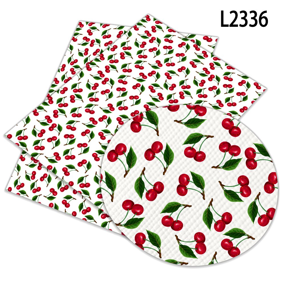 Faux cuir imprimé motif cerises A4, 22x30cm, pour ... – Grandado