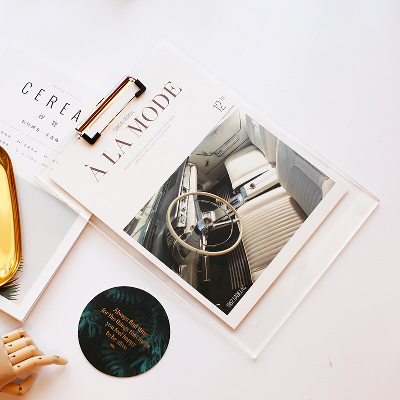 Thickened acrylic A4 folder board,crystal texture ... – Vicedeal