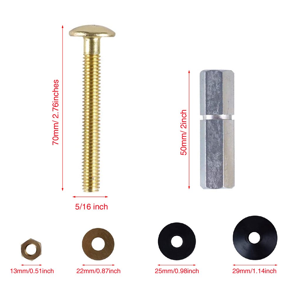 2pcs Double Gaskets Easy Install Solid Brass Unive... – Grandado