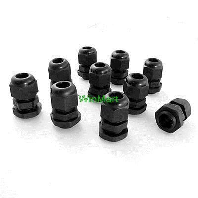 10 Pcs PG9 Black Plastic Waterproof Cable Connecto... – Vicedeal