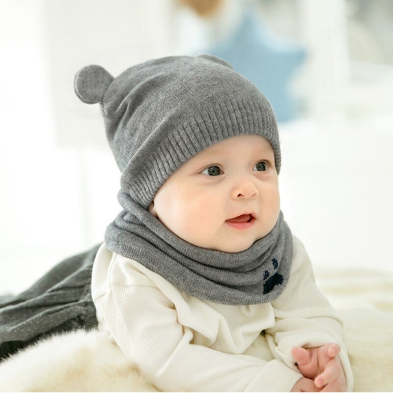 Baby Winter Caps Sjaal Suits Warm Gebreide Beanie ... – Grandado