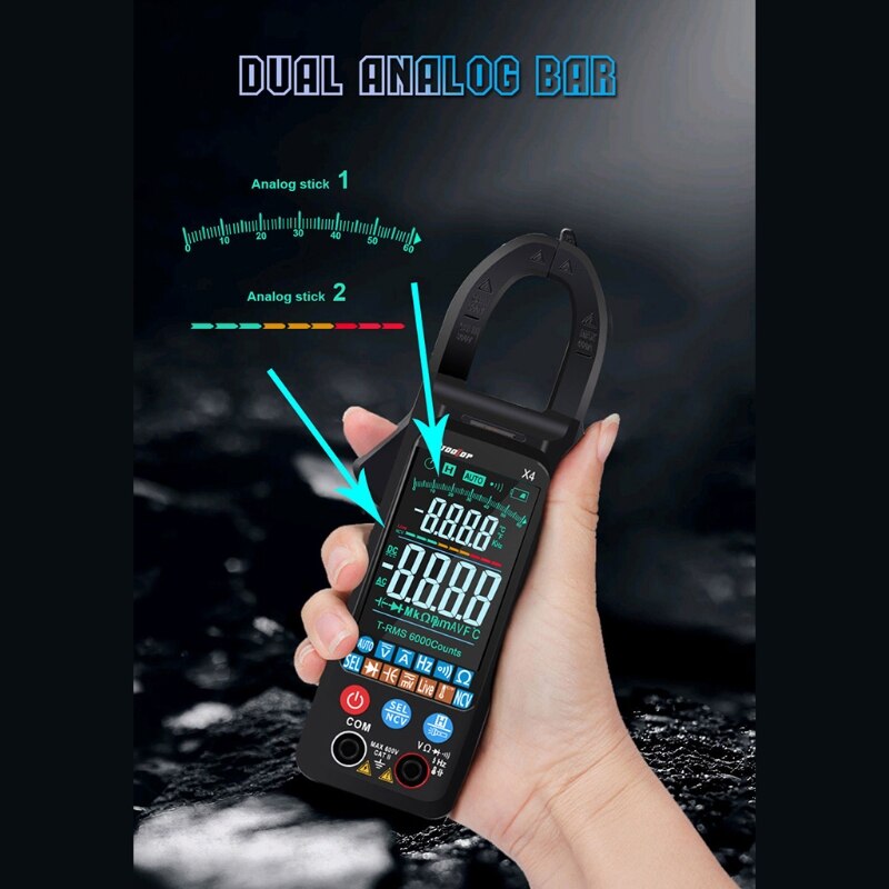 Smart Clamp Meter Digital Multimeter Auto-Ranging ... – Grandado