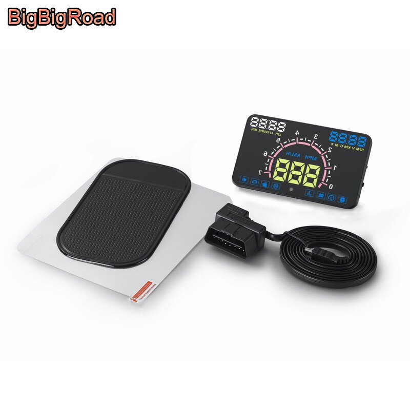 BigBigRoad Car OBD2 HUD Head Up Display Windscreen... – Grandado