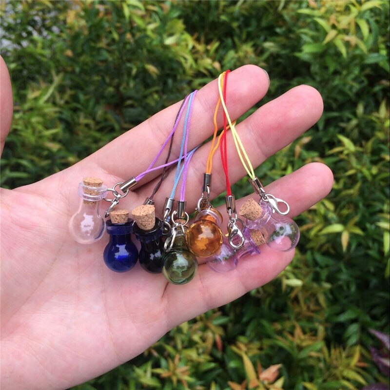 Mini Glass Bottles Key Chain Pendants Lobster Clas... – Vicedeal