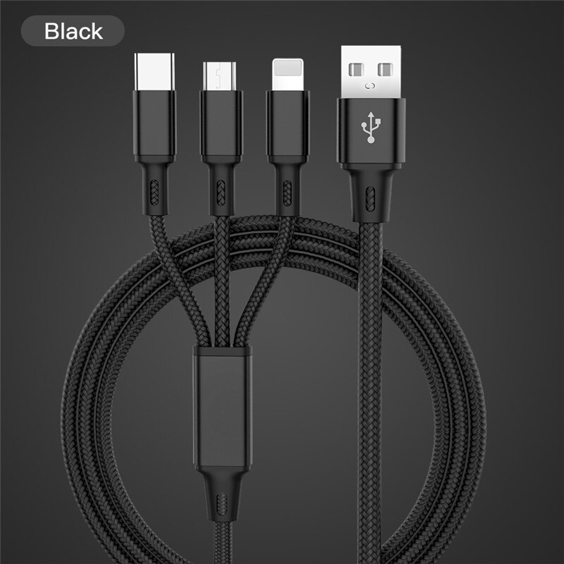Data Line 3 in 1 cable For Android iphone Type-c M... – Vicedeal
