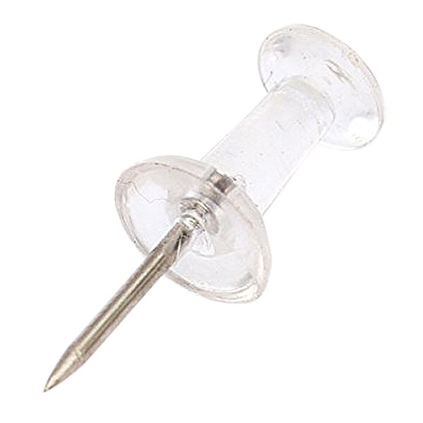 120 x Clear Push Pins Transparent Plastic – Grandado