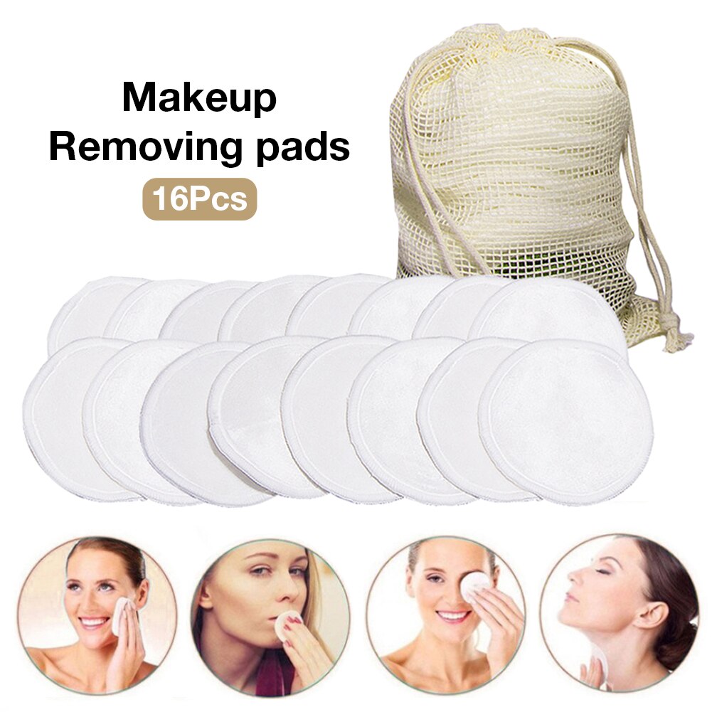 16Pcs Reusable Bamboo Cotton Pads Washable Makeup ... – Vicedeal