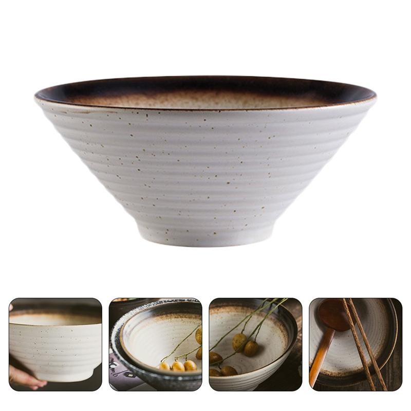 1pc Restaurant Ramen Bowl Simple Japanese Style Ho... – Grandado