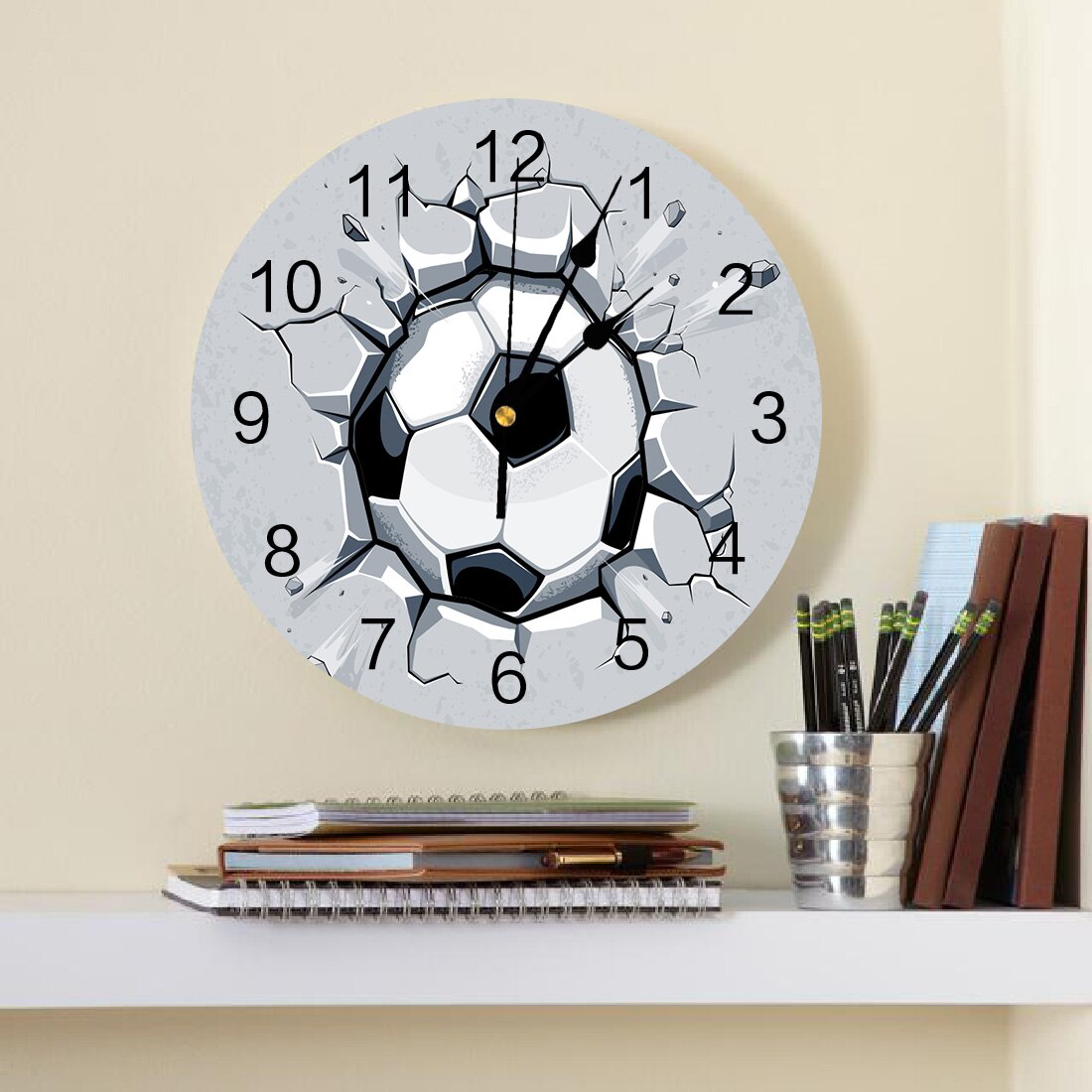 3D Fußball Knistern Fußball Spiel Power PVC Wanduh... – Vicedeal