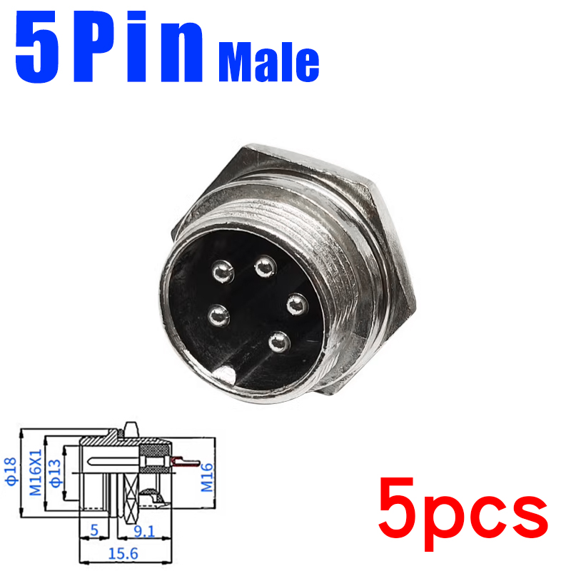 5 uds enchufe de aviación GX16 2/3/4/5/6/7/8/9/10 ... – Grandado