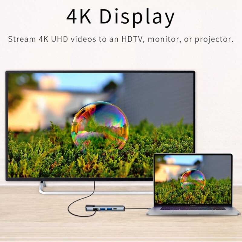 5 in 1 USB Type C Hub Hdmi 4K USB C Hub to Gigabit... – Grandado