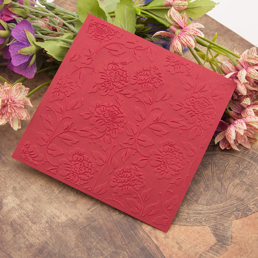 Plastic Embossing Folder Template Rose Flower Leaf... – Vicedeal