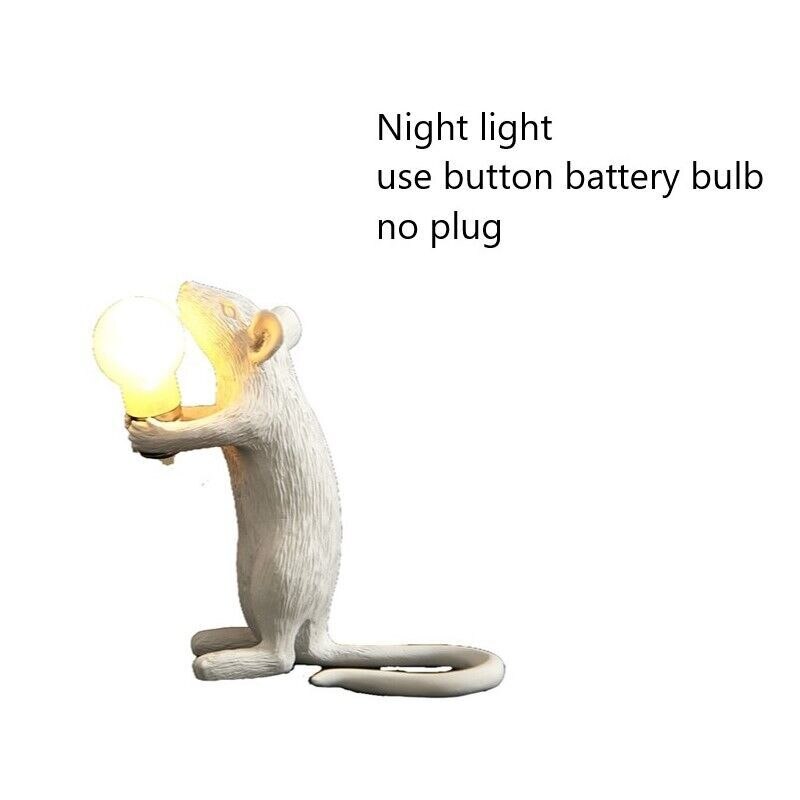 Nordic Resin Animal Rat Mouse Table Lamp Small Min... – Grandado