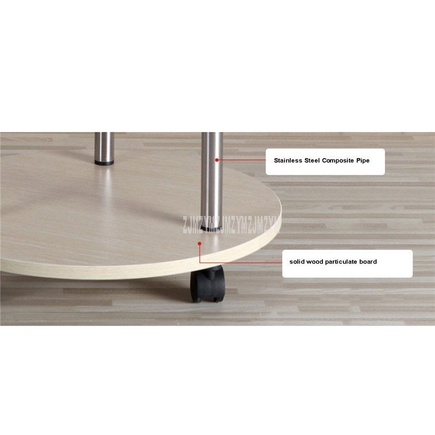 2 Layer Modern Movable Round Tea Table With Wheel ... – Grandado