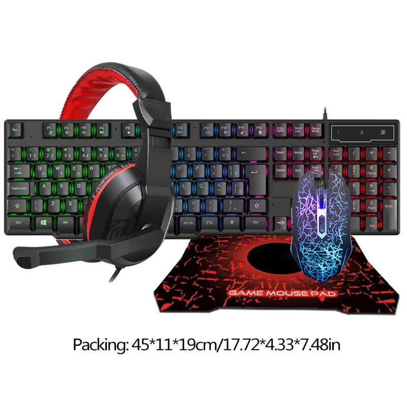 4 in 1 Gameing Keyboard items Headsets Mouse Pad s... – Grandado