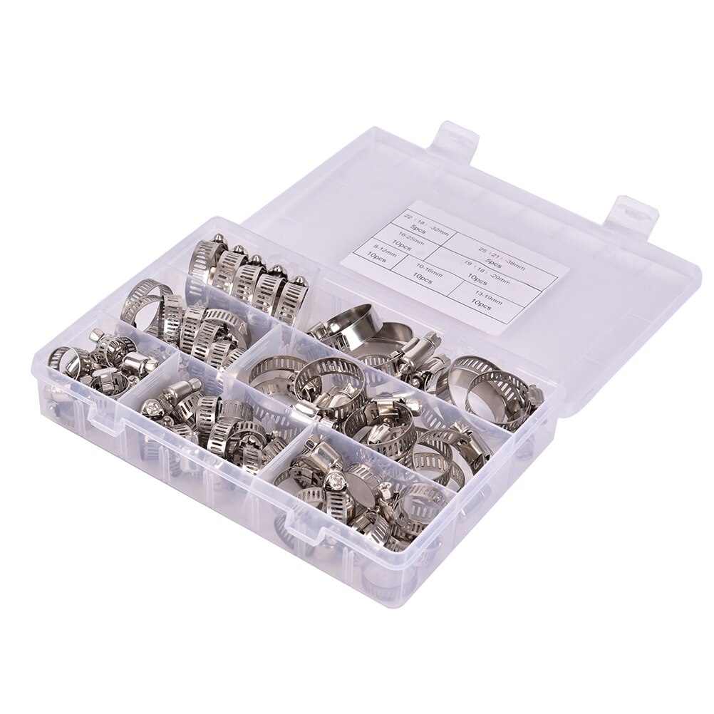 60Pcs Boxed Multi-Size 304 Rvs Buisklem Klem Houde... – Grandado