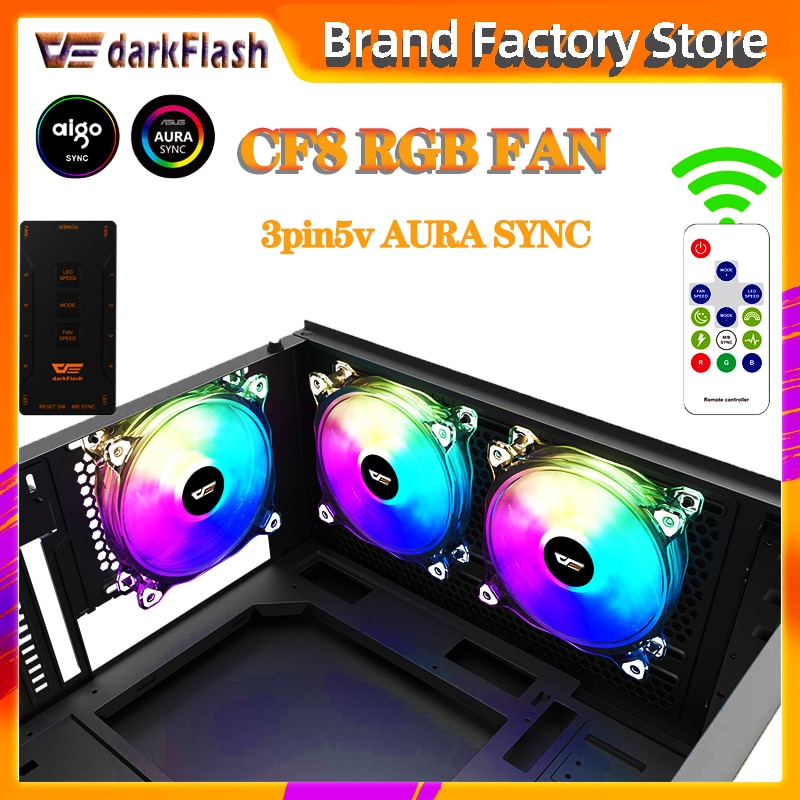 Aigo Darkflash CF8 Computer Pc Case Rgb Fan Clear ... – Vicedeal
