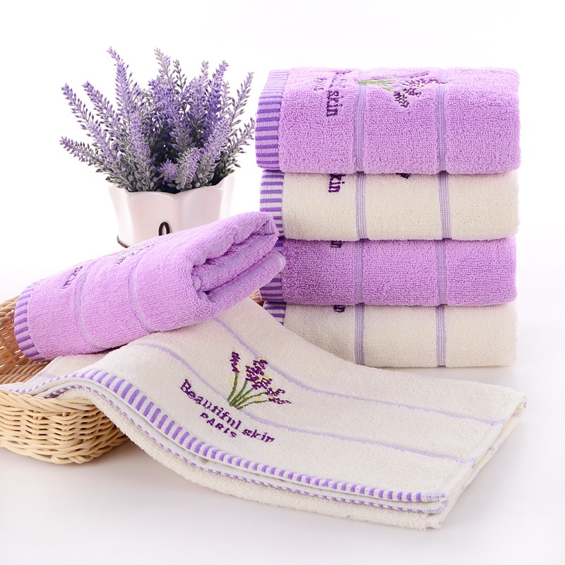 100% cotton aromatherapy towel set, lavender bath ... – Grandado